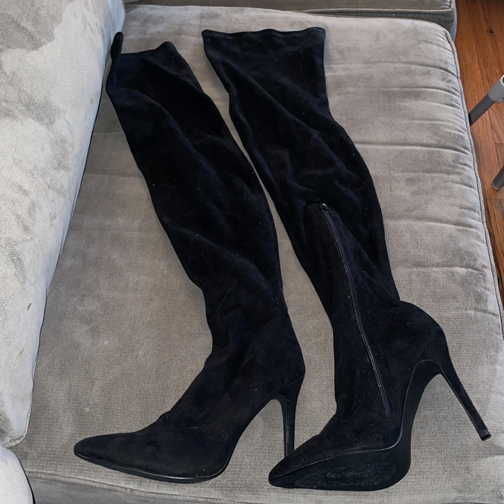 Thigh High Heel Boots - Gem